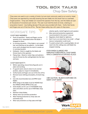 Fillable Online Chop Saw Safety Fax Email Print - pdfFiller