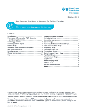 Fillable Online Blue Cross and Blue Shield of Minnesota GenRx Drug ...