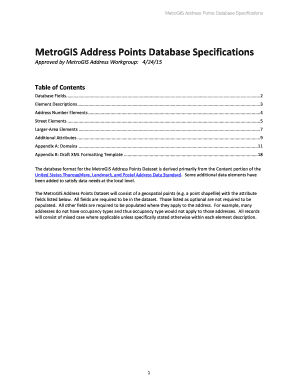 Fillable Online metrogis MetroGIS Address Points Database ...