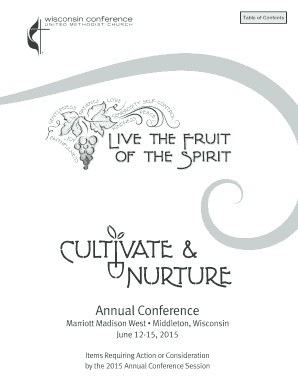 Fillable Online wisconsinumc Annual Conference - Wisconsin UMC ...