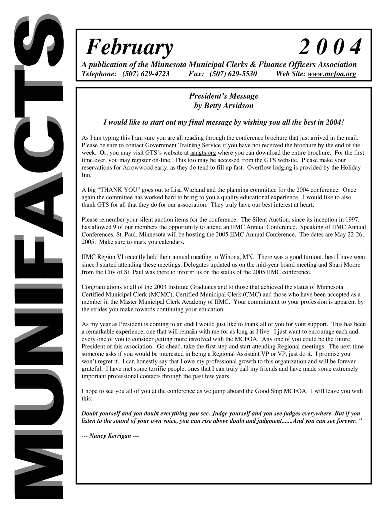 Fillable Online mcfoa Telephone (507) 6294723 - mcfoa Fax Email Print ...