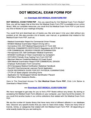 Fillable Online Dot medical exam form pdf - tolianbiz Home Fax Email ...