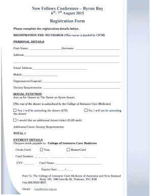 Fillable Online cicm org NFC Registration Form Fax Email Print - pdfFiller