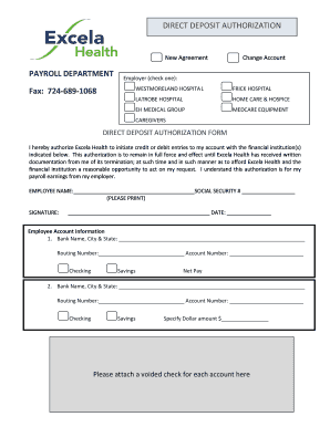 Fillable Online DIRECT DEPOSIT AUTHORIZATION FORM - bexcelahealthorgb ...