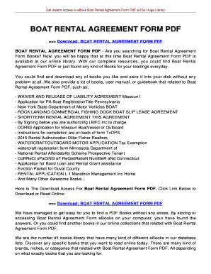 Fillable Online Boat rental agreement form pdf - Your Happy Family Fax ...