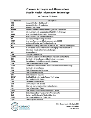 Fillable Online Common Acronyms and Abbreviations Fax Email Print - pdfFiller