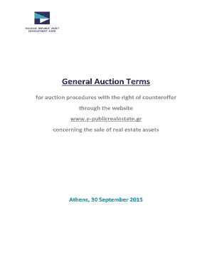 Fillable Online General Auction Terms - HRADF Fax Email Print - pdfFiller