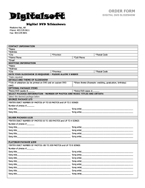 Fillable Online www3 telus ORDER FORM DDiiggiittaallssoofftt DIGITAL ...