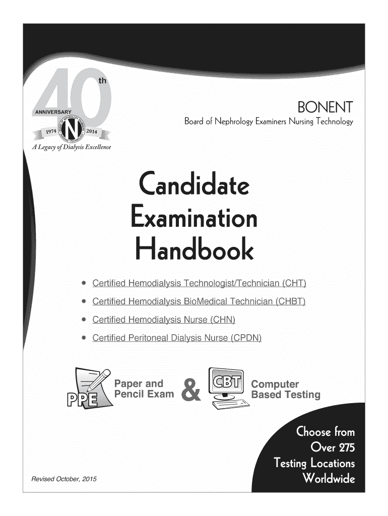 Fillable Online bonent Candidate Examination Handbook - BONENT - bonent ...