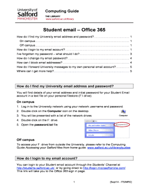 Student Email Office 365 - Fill Online, Printable, Fillable, Blank ...