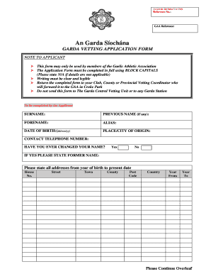 Fillable Online geraldinesgaa GAA Reference - geraldinesgaa Fax Email ...