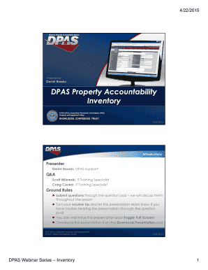 Fillable Online DPAS Property Accountability Fax Email Print - pdfFiller