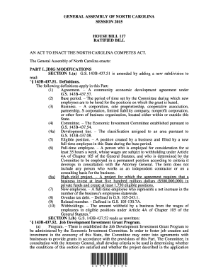 Fillable Online North Carolina Competes Act - North Carolina General ...