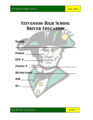 Fillable Online d125 Stevenson High School Driver Education - d125 Fax ...