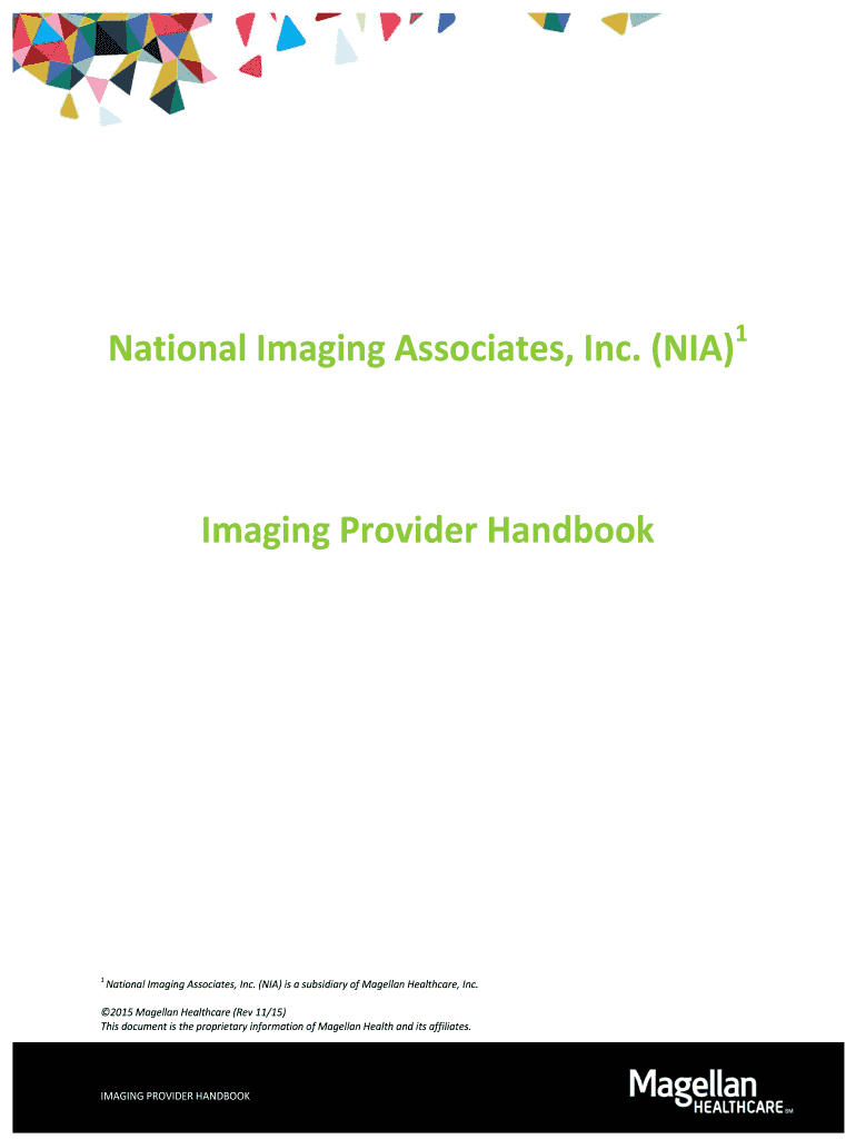 Fillable Online National Imaging Associates Inc NIA Imaging - RadMDcom ...