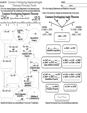 Fillable Online Common Overlapping SegmentsAngles Theorems Flowchart ...
