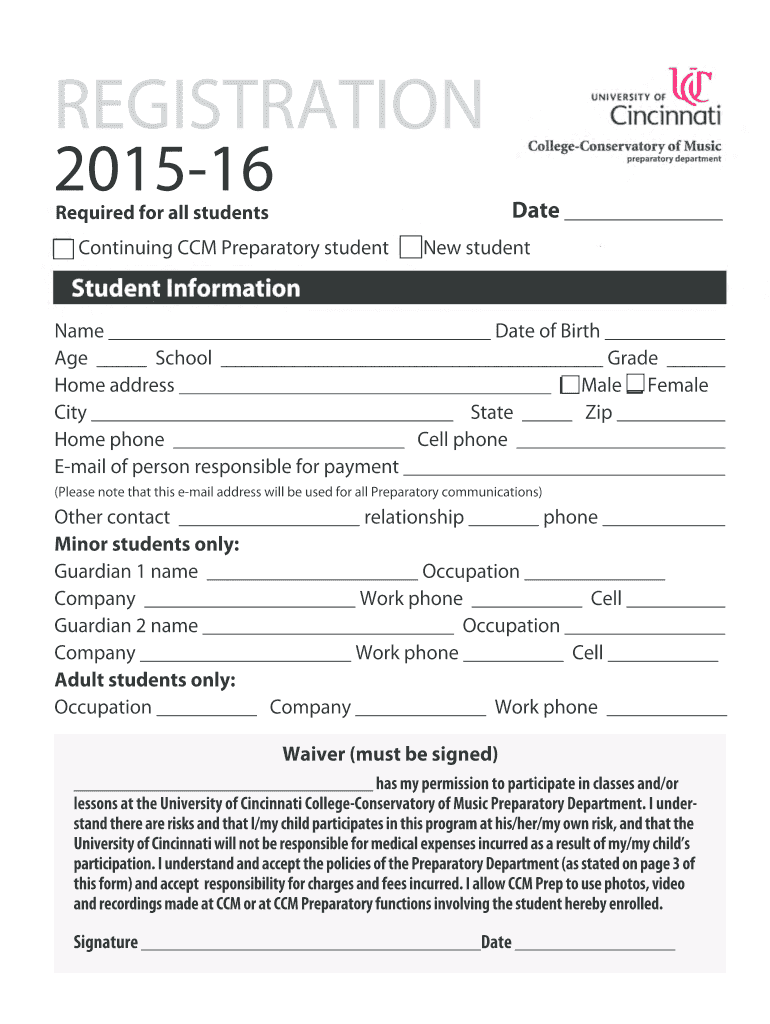 Fillable Online ccm uc 345350 - University of Cincinnati Fax Email ...
