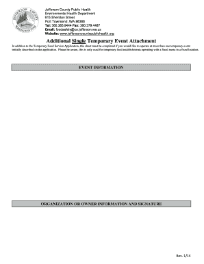 Fillable Online jeffersoncountypublichealth Additional Single Temporary ...