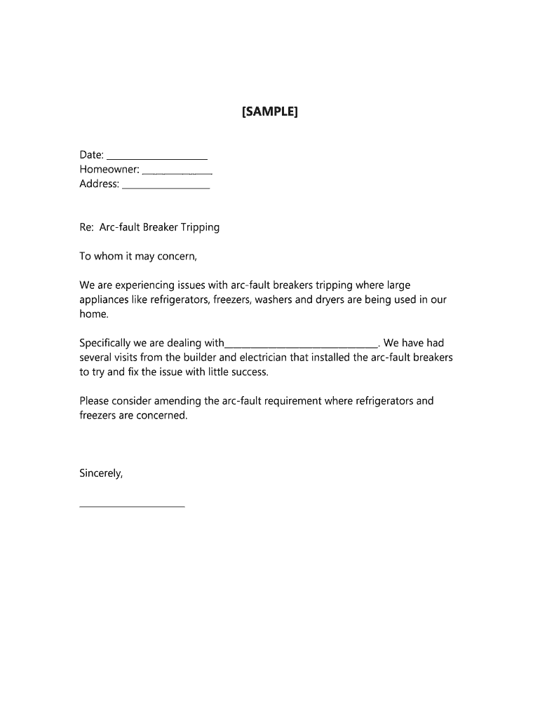 Fillable Online Homeowner Sample Letter - Housing Building Association ...
