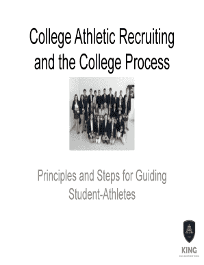 Fillable Online College Athletic Recruiting and the College Process Fax ...