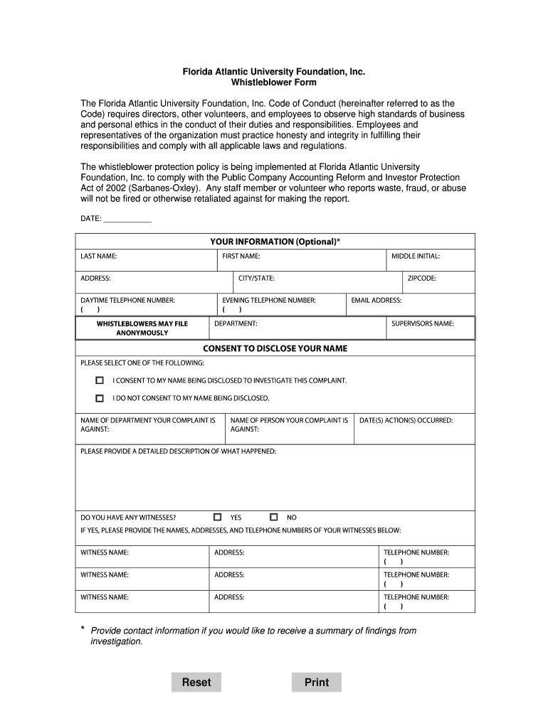 Fillable Online fauf fau Florida Atlantic University Foundation Inc Fax Email Print - pdfFiller