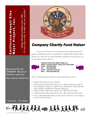 Fillable Online chea-elks Company Charity Fund Raiser - CHEA Fax Email ...