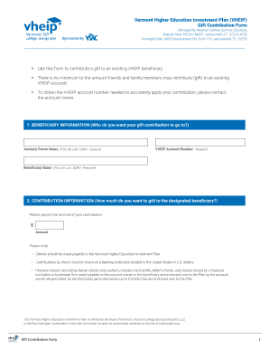 Fillable Online vheip Vermont Higher Education Investment Plan VHEIP ...
