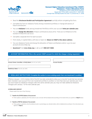 Fillable Online vheip INT-15016 Rebalance Future Allocations Form-3 ...