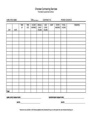 Fillable Online Total EMPLOYEE SIGNATURE SUPERVISOR SIGNATURE DATE DATE ...