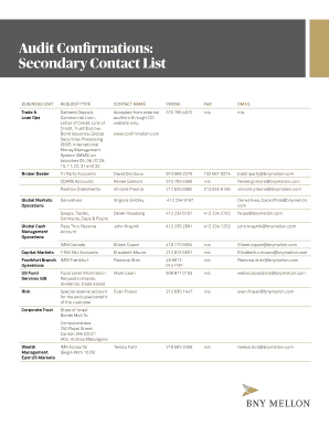 Fillable Online Audit Confirmations: Fax Email Print - pdfFiller