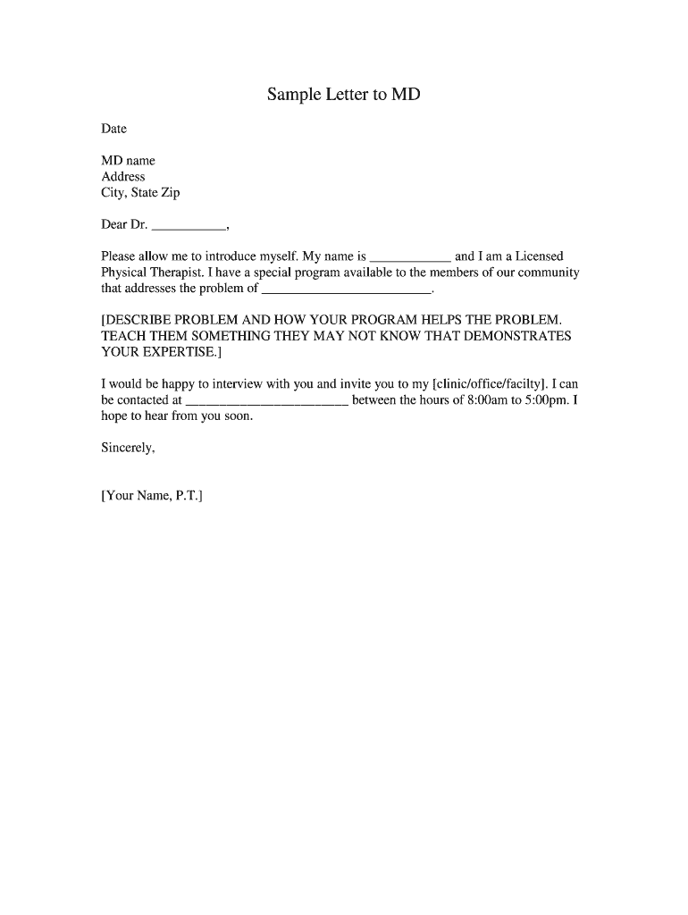 Fillable Online Sample Letter to MD - revive-inccom Fax Email Print ...