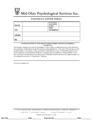 Fillable Online FACSIMILE COVER SHEET DATE # OF PAGES INCLUDING COVER ...