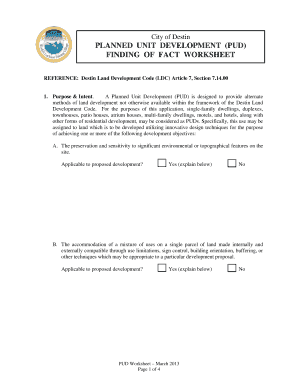 Fillable Online FINDING OF FACT WORKSHEET Fax Email Print - pdfFiller