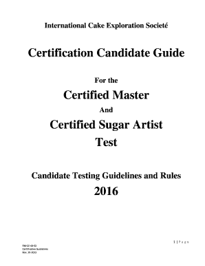 Fillable Online ices 2016 Certification Guidelines - International Cake ...