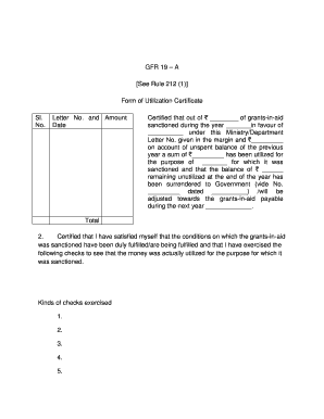 Fillable Online Format of GFR 19 -A UCdocx Fax Email Print - pdfFiller