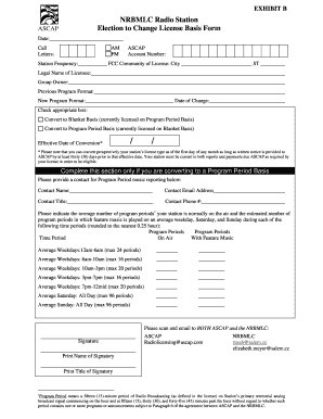 Fillable Online NRBMLC-Election-to-Change-License-Basis-Form ASCAP Fax ...