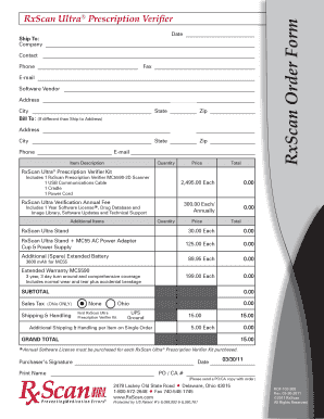 Fillable Online RxScan Ultra Prescription Veri er Fax Email Print ...
