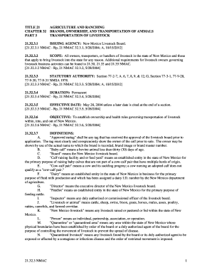 Fillable Online TRANSPORTATION OF LIVESTOCK Fax Email Print - pdfFiller