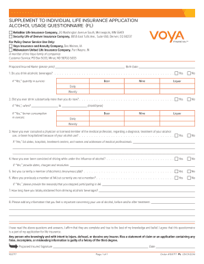 Fillable Online ALCOHOL USAGE QUESTIONNAIRE (FL) Fax Email Print ...