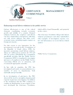 Fillable Online Enhancing sound labour relations in the public service ...