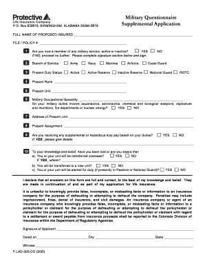 Fillable Online Military Questionnaire Fax Email Print - pdfFiller