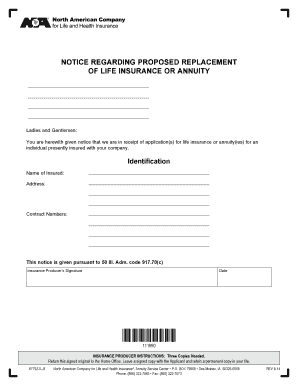 Fillable Online CLEAR FORM NOTICE REGARDING PROPOSED REPLACEMENT OF ...