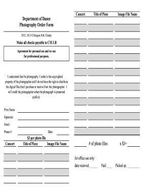 Fillable Online Download Photo Order bFormb Fax Email Print - pdfFiller