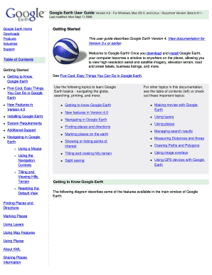 Fillable Online marcellusschools Getting Started - Google Earth User ...