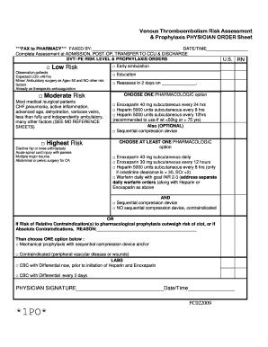 Fillable Online VTE Risk Assessment - NYSPFP Fax Email Print - pdfFiller