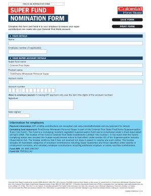 Fillable Online colonialfirststate com THIS IS AN INTERACTIVE FORM ...