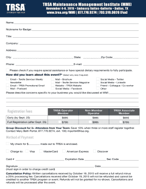 Fillable Online trsa TRSA Maintenance Management Institute MMI Fax ...