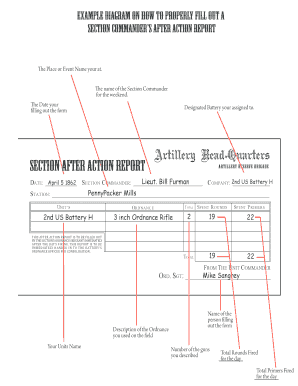 Fillable Online artilleryreserve Unit After Action Report Example ...