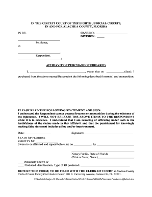 Fillable Online circuit8 Firearms Purchase Affidavit - circuit8 Fax ...