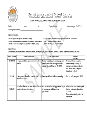 Fillable Online dsusd ACTION PLAN sample - dsusd Fax Email Print ...